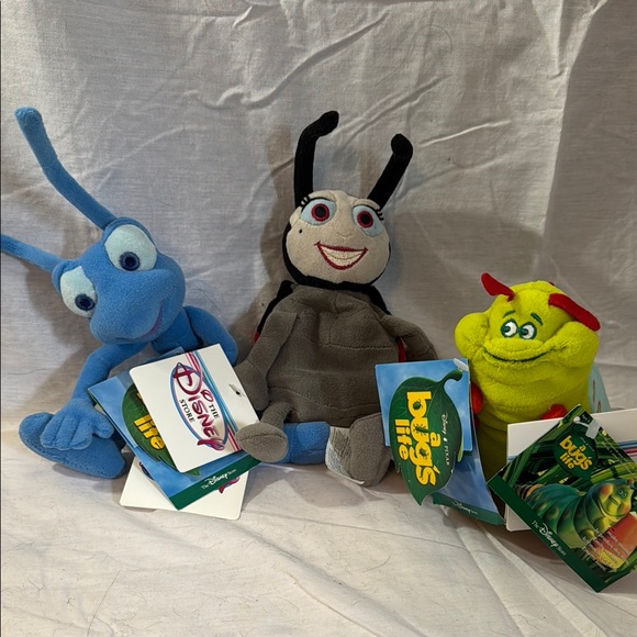 Disney | Toys | Nwt 3p Set Disney A Bugs Life Plush Toy Set Blue Gray ...